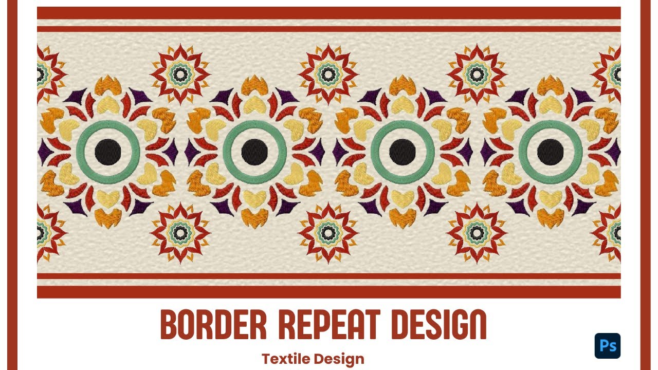 Border Repeat Design Photoshop | #design #photoshop #textiledesign ...