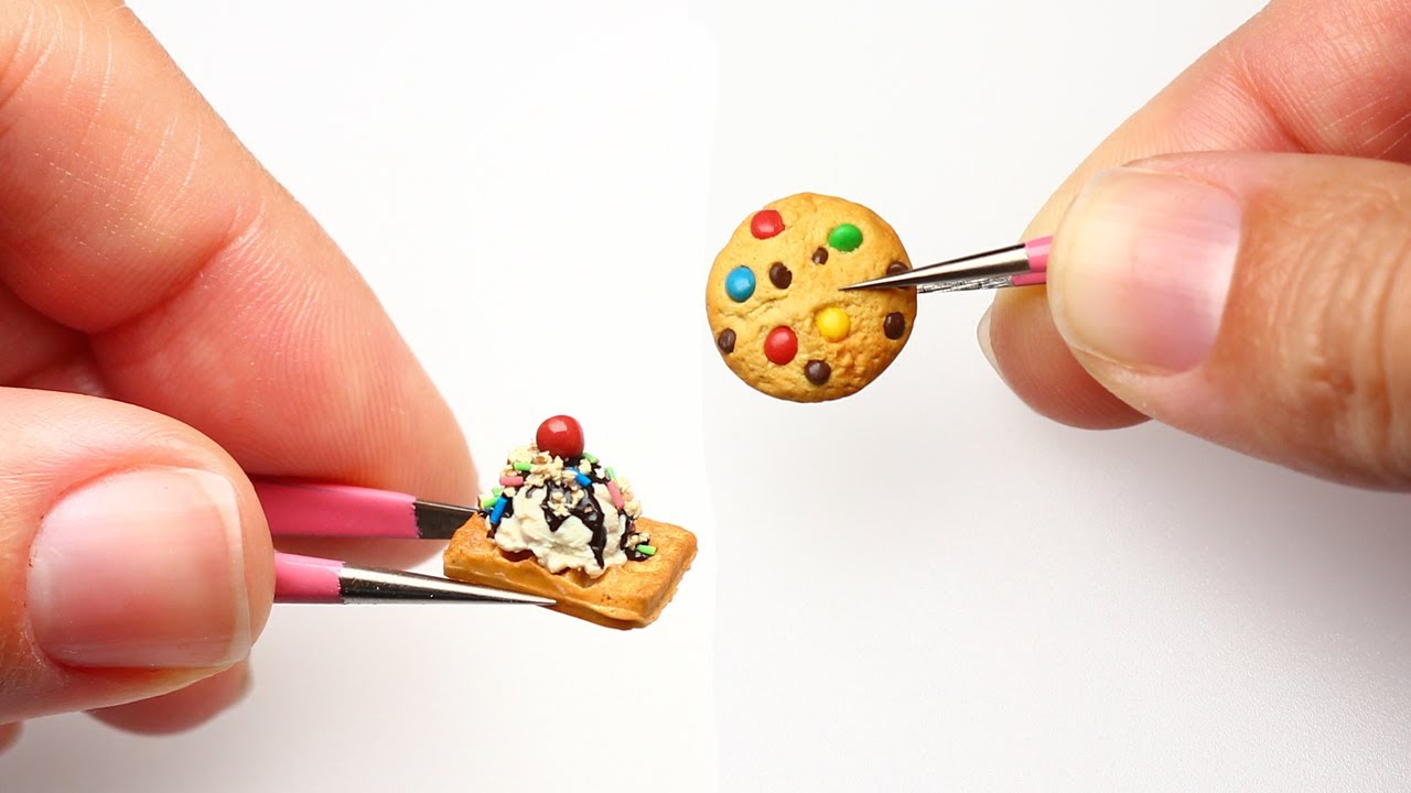 4 Miniature DIY Crafts. Sweets tutorials - YouTube