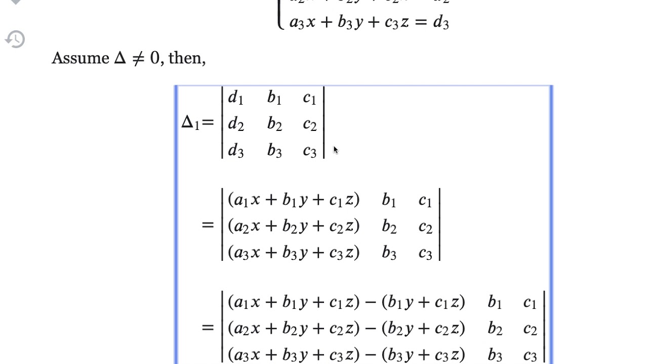 Proof of Cramer's Rule - YouTube