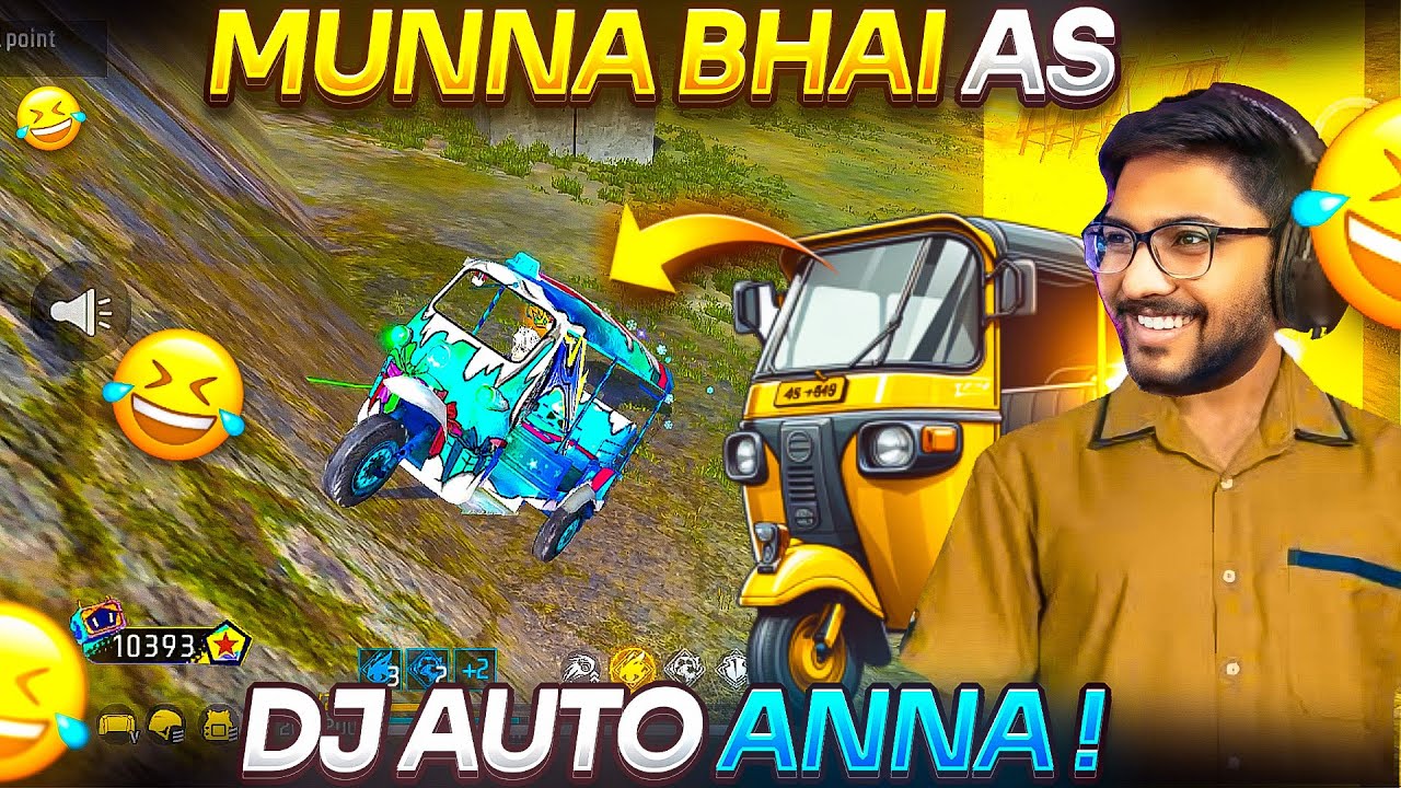 Munna Bhai X DJ Auto Basha (Nenu Auto Vanni Song) 😂 - Free Fire Telugu ...