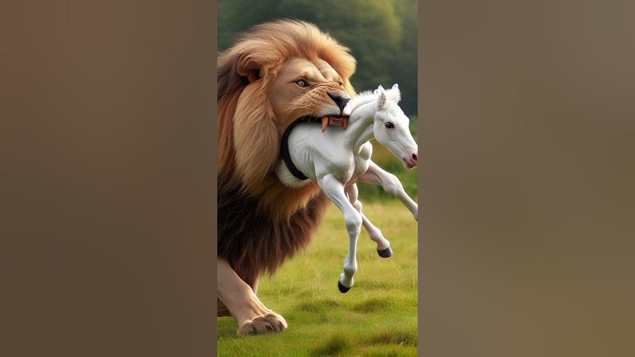 Lion vs Horse - Unbelievable Battle! Must Watch! #Wildlife #AnimalFight ...
