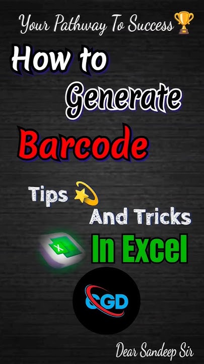 How To Generate Barcode In Excel Tips And Tricks π―π« Exceltips Tutorial Shortvideo Youtube