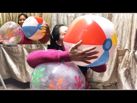 Blowing up beach ball//and Wubble babble - YouTube