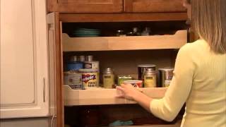 Merillat Masterpiece Tall Utility Cabinet With Roll Out Trays