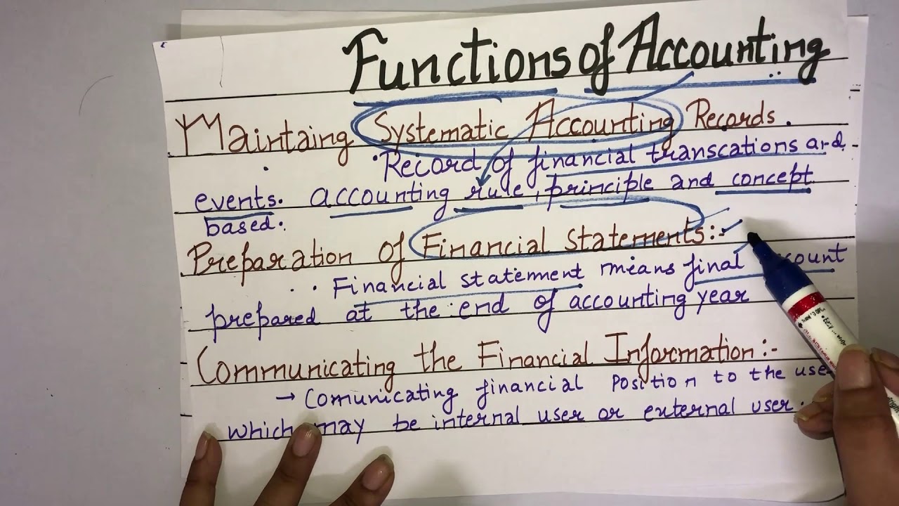 function of accounting | class 11 accounts - YouTube