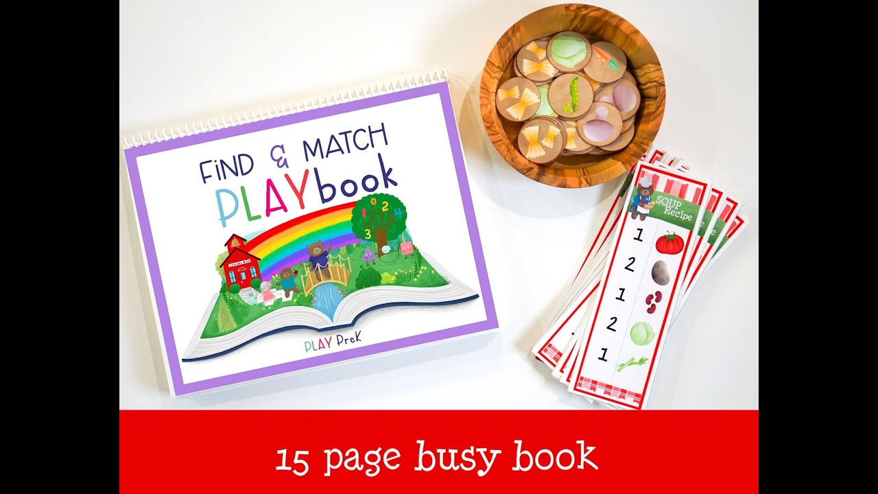 Let's Match PLAYbook | Preschool and PreK Homeschool Printable - YouTube