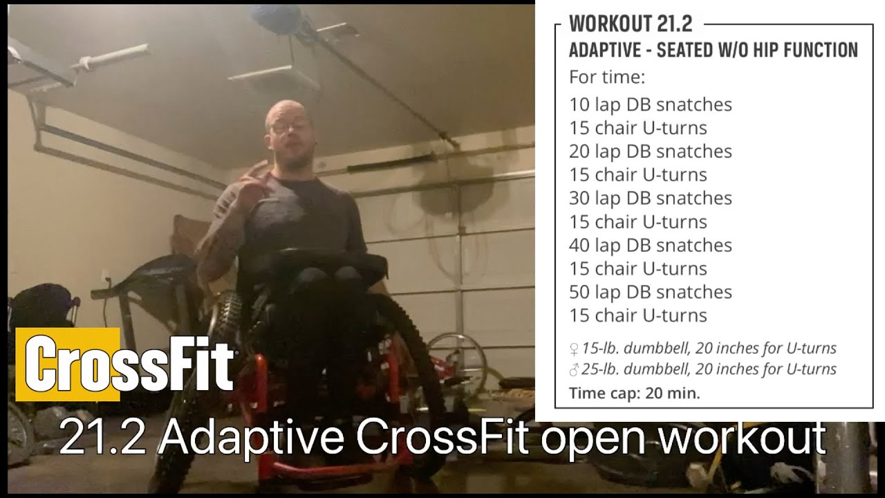 Paraplegic demonstrates Adaptive CrossFit open workout 21.2 - YouTube