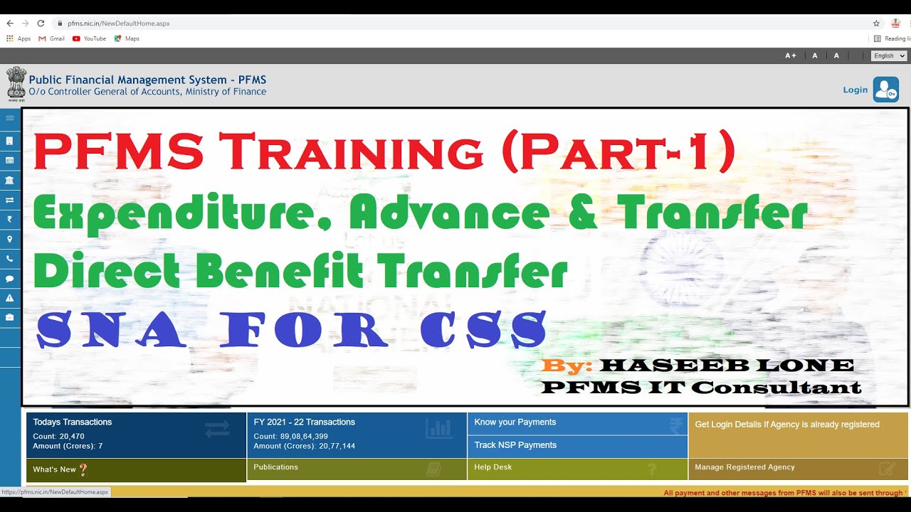 PFMS Training-CS, CSS & SNA (Part-1) - YouTube