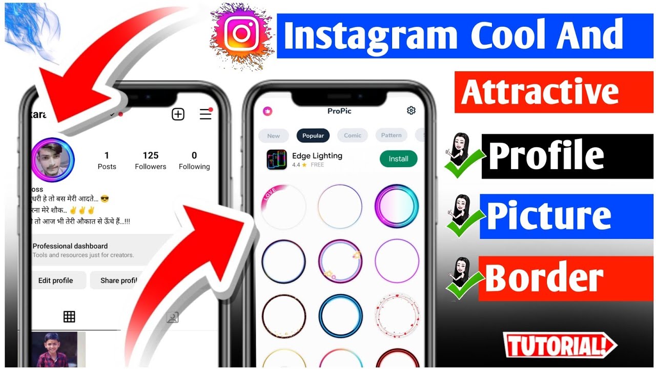 How To Change Instagram Profile Border | Instagram Profile Edit ...