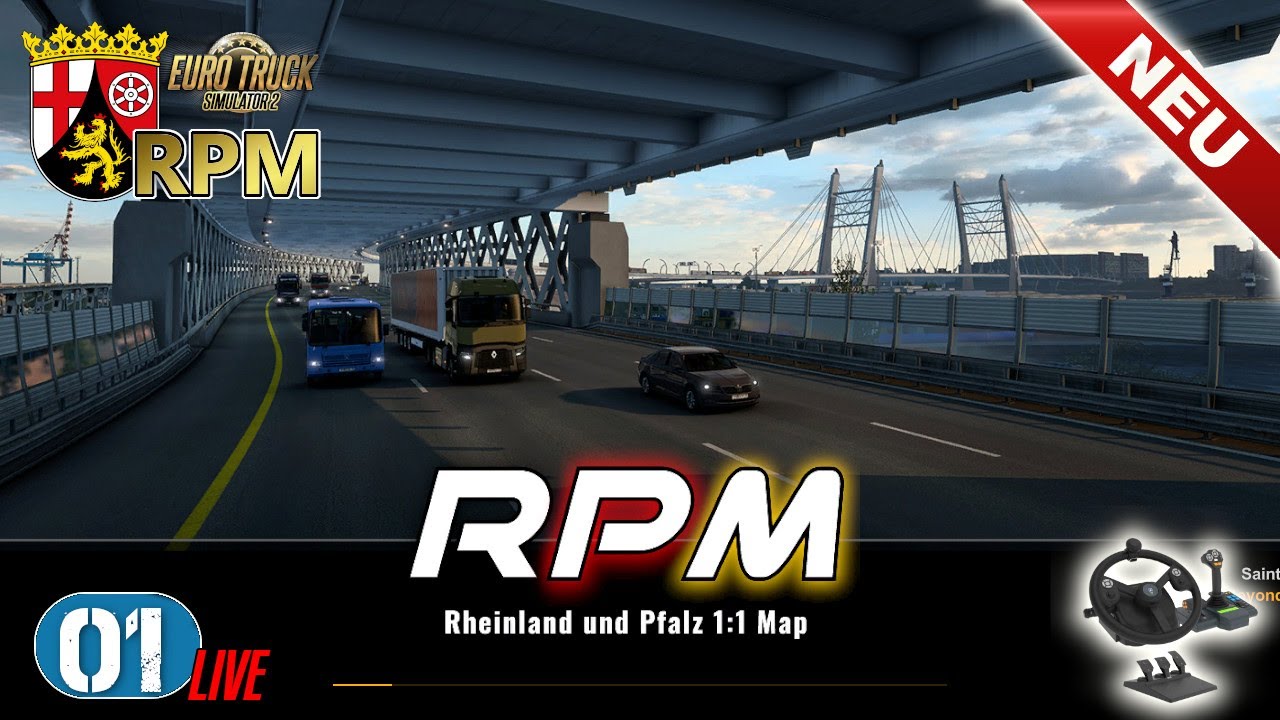 ETS2 #01 | Nahverkehr 🚛 Manfred in Rheinland Pfalz | RPM - Rheinland & Pfalz 1:1 Map | V 1.49 ...