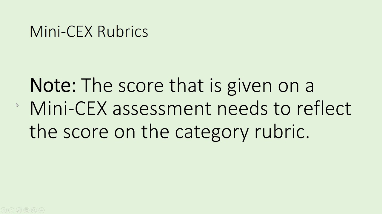 Mini-CEX Assessment Tool: Use of Rubrics - YouTube