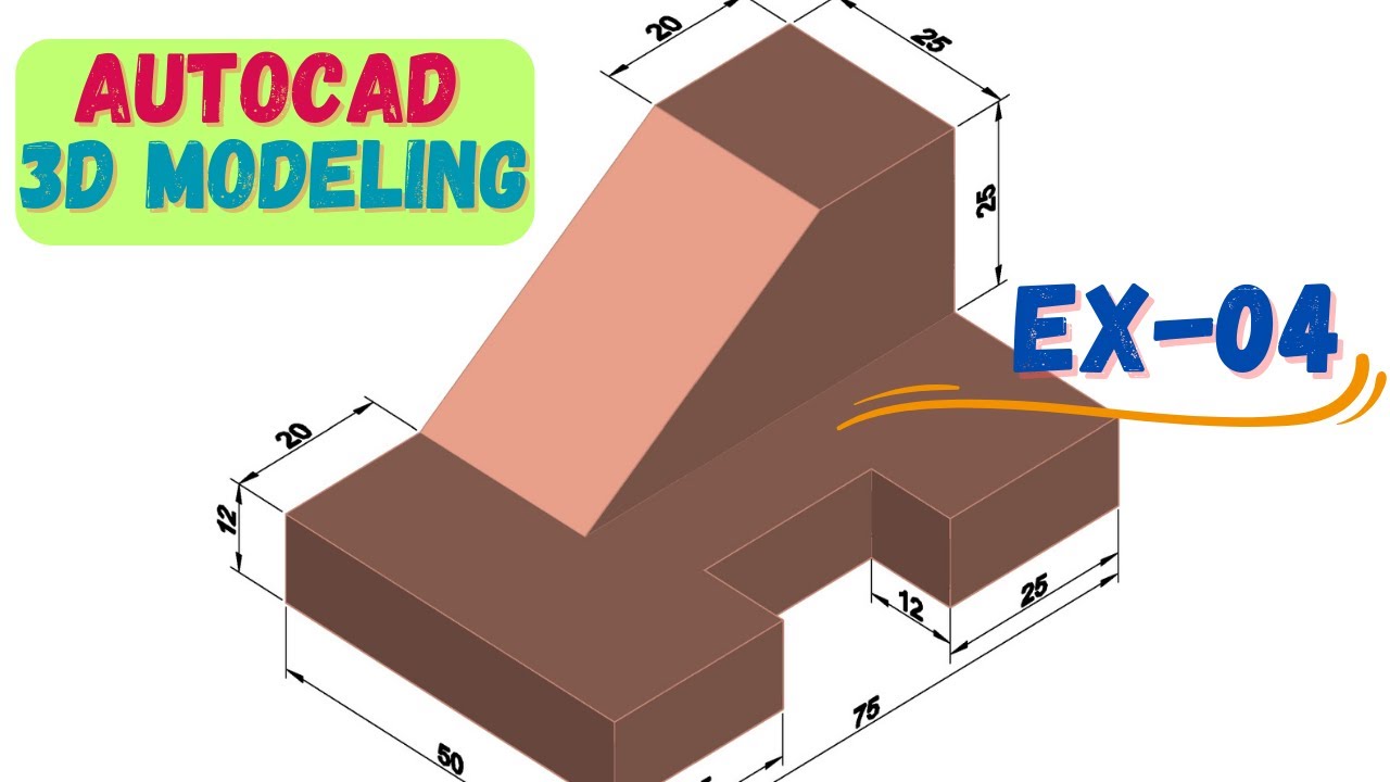 AutoCAD 2023 Basic 3D Modeling for Beginners | EX-04 | IN HINDI | Complete Tutorial | Mechanical ...