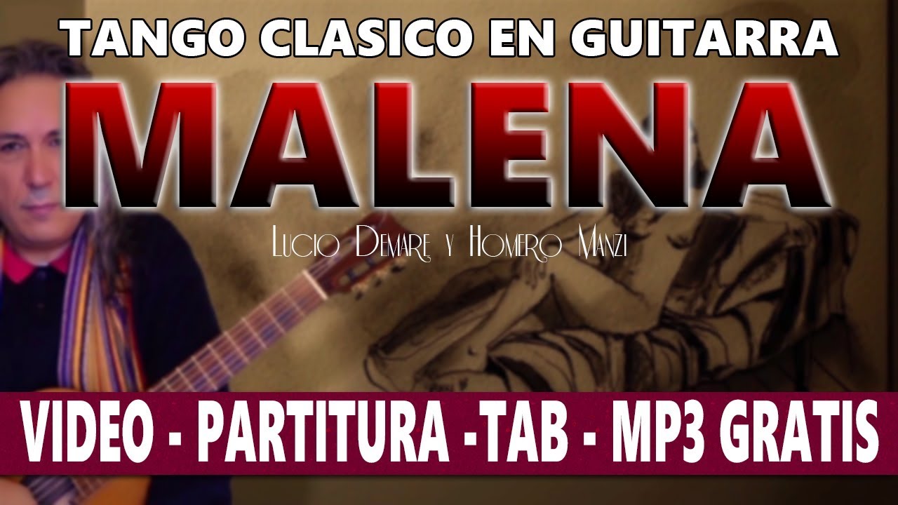 Malena - tango guitarra Roberto Pugliese - partitura online Acordes - Chordify