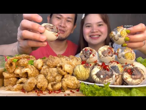 Grilled Balut at Chicharon | 2x Putok Batok Mukbang - YouTube