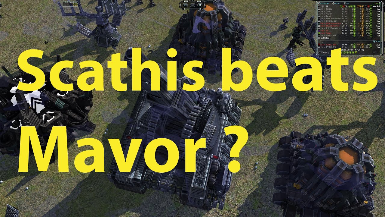 Supreme Commander Forged Alliance Game play: Scathis beats Mavor? - YouTube