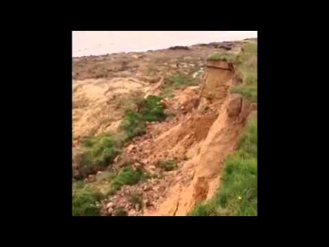 Barton on sea rotational slumping - YouTube