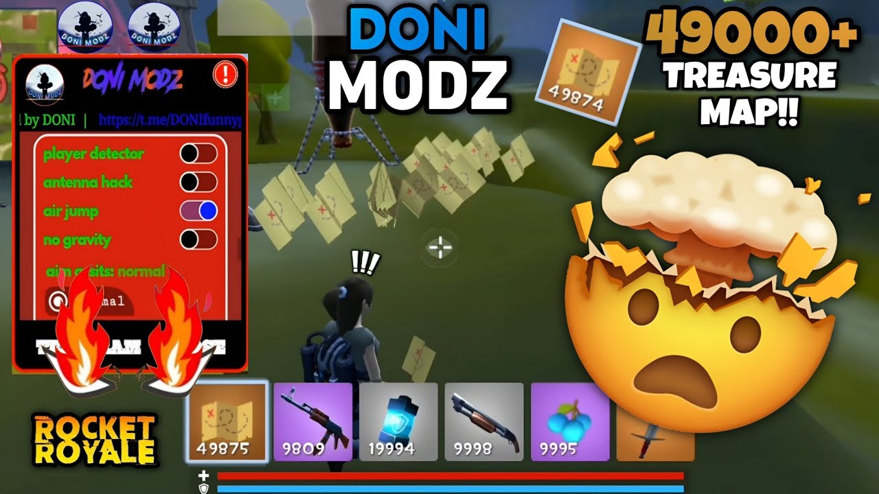 UNLIMITED MAPS 9999 🤯 | ROCKET ROYALE DONI MODZ HACK GAMEPLAY! - YouTube