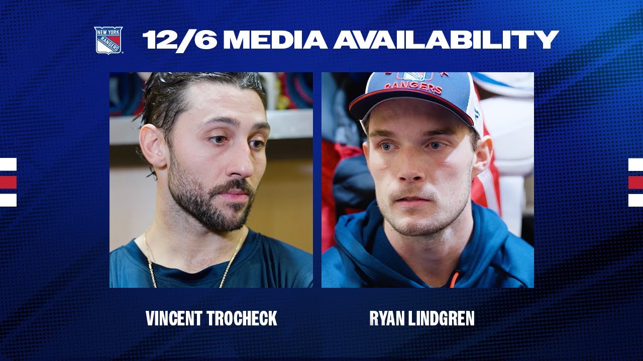 NYR vs PIT: Vincent Trocheck and Ryan Lindgren Postgame Availability ...