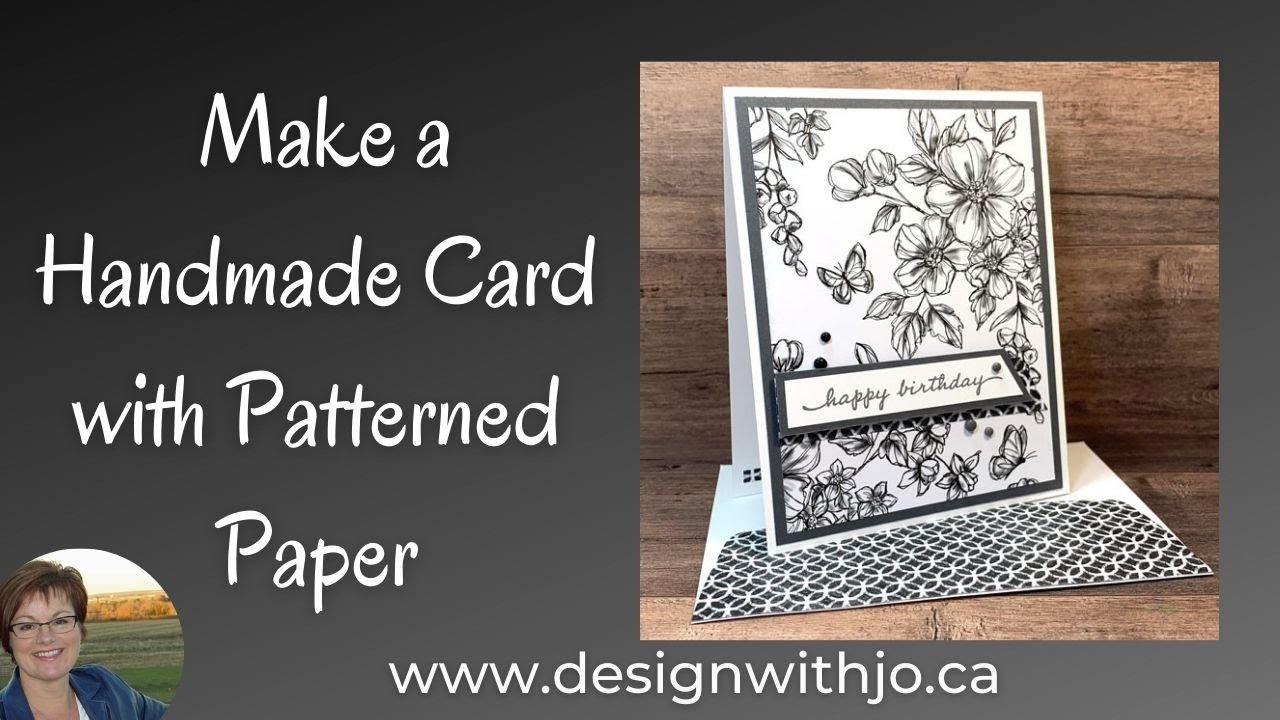 Make a Handmade Card with Patterned Paper - YouTube