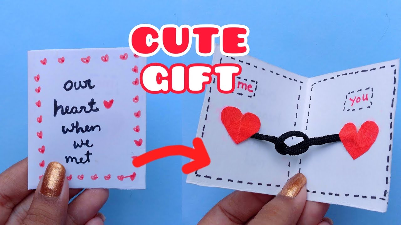 CUTE GIFT FOR BFF || CUTE CARD GIFT || DIY CREATIVE CARD || CUTE CRAFT ...