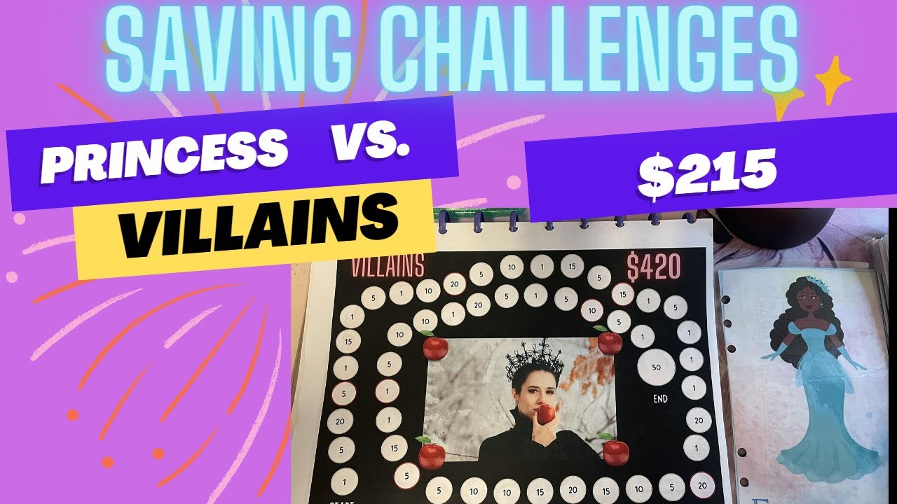 $215 Princesses Rule👸👸🏾👑 Villains Drool 🧟‍♀️🧙🏽‍♀️🧟Savings Challenge ...