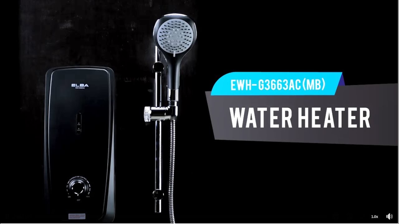 ELBA Instant Water Heater (Attivo Series) EWH-G3663AC(MB) - YouTube