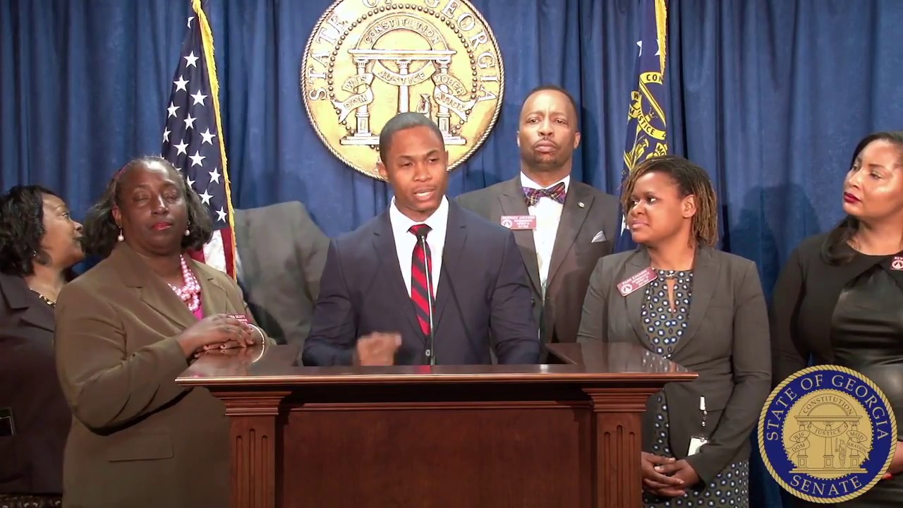 Taos Wynn Speaks at Senate Press Conference for Senate Bill 145 - YouTube