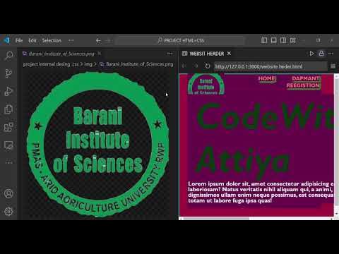 html and Csss mini project for beginner Website Layout CodeWith Attiya - YouTube