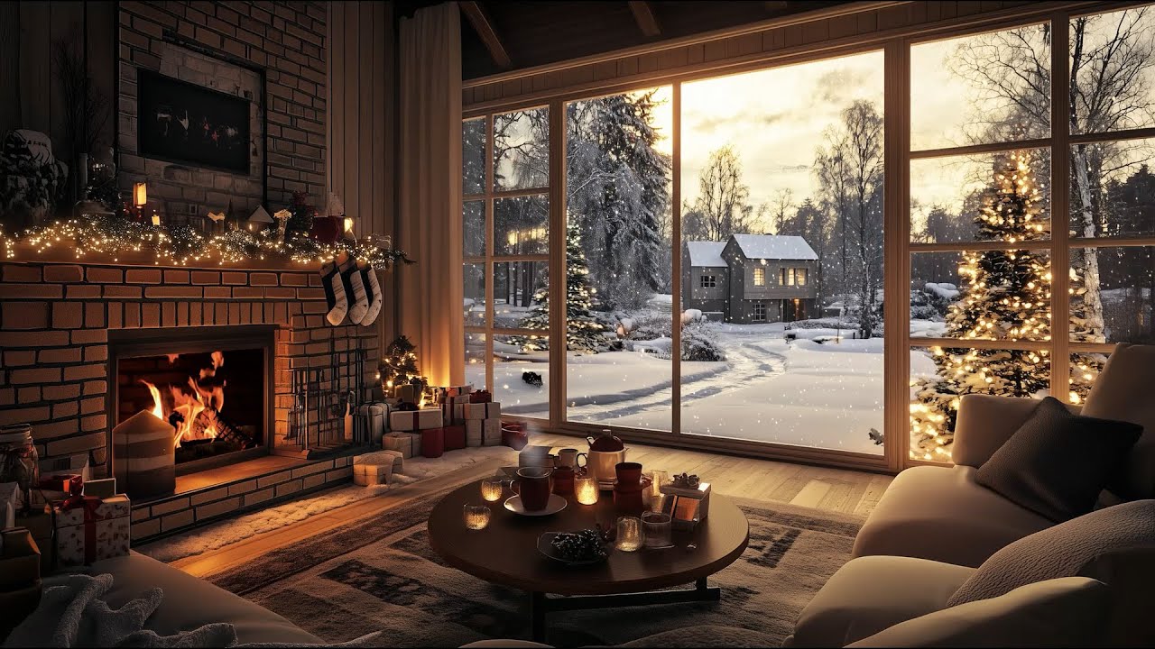 Gentle Snow Wind and Flickering Fire - Relaxing for the Mind, Deep Sleep and Meditation - YouTube