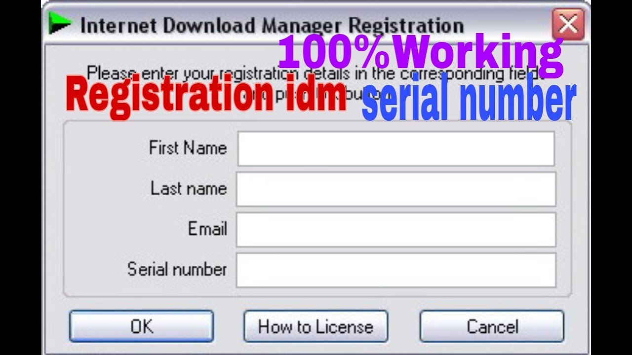 How to registration IDM For Lifetime 2020 💯 Working ।। Idm serial ...