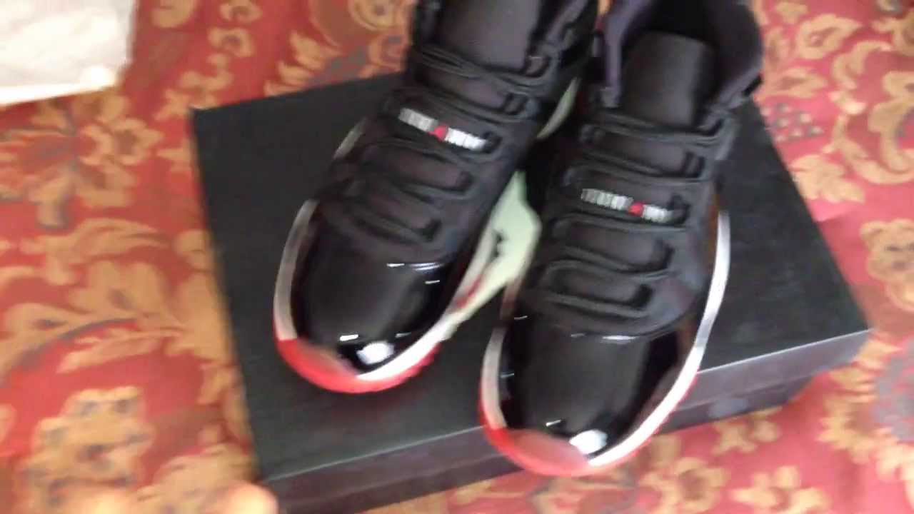 Authentic Jordan 11's Breds (WATCH in HD) - YouTube