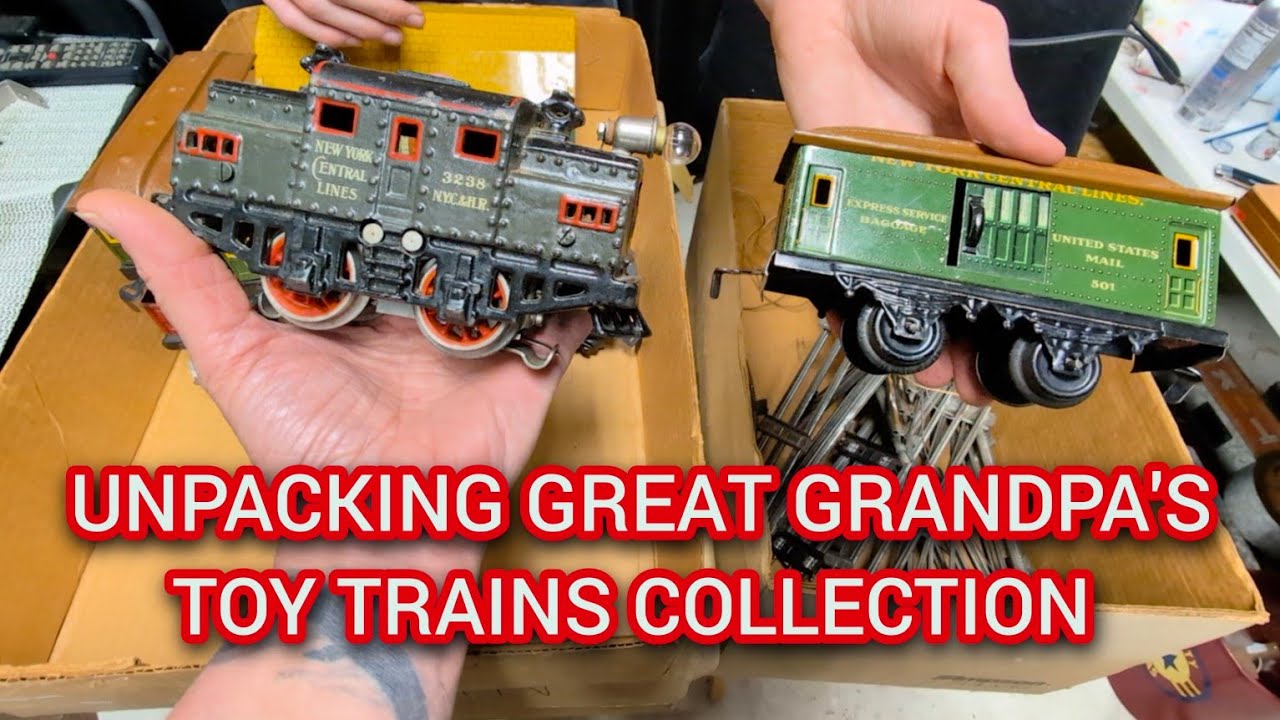 Unboxing Antique Model Toy Trains Vintage Bing Lionel Germany - YouTube