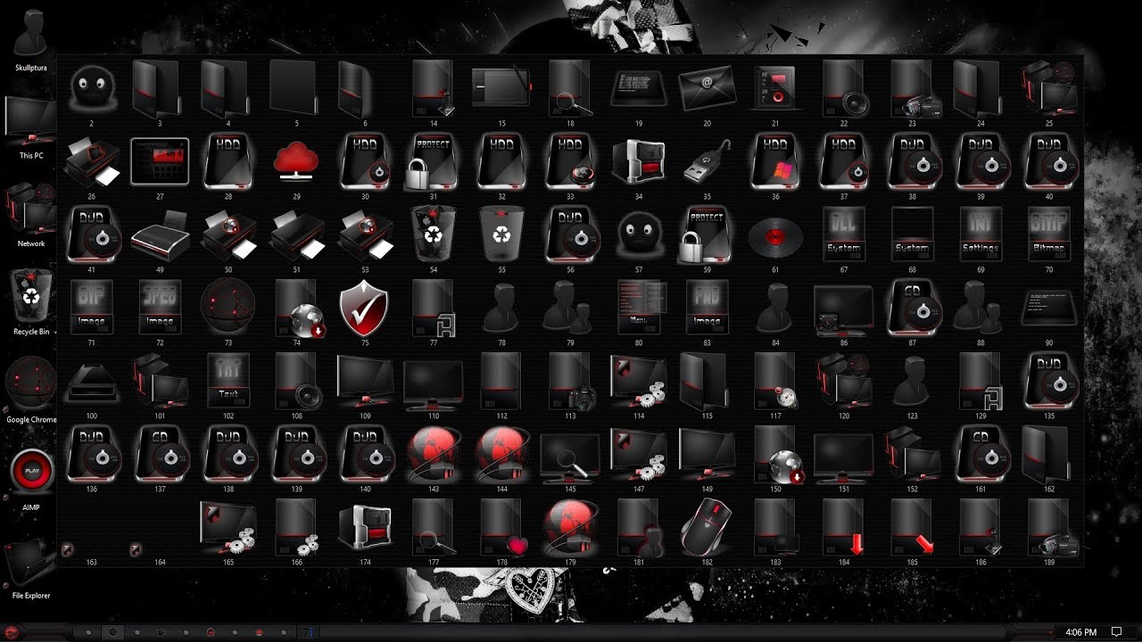 7tsp and iPack DarkRed Icon Pack v2 for Windows® 7 w8 8.1 w10 4K - YouTube