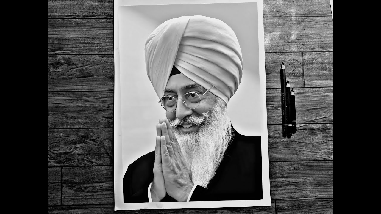 Drawing of Baba Ji(RSSB)💖 - YouTube