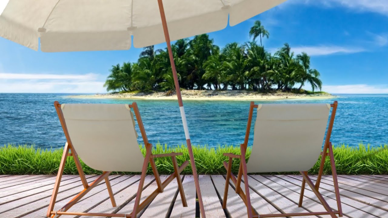 Relax on the Coast in front of a Tropical Island | Cozy Seaside ...