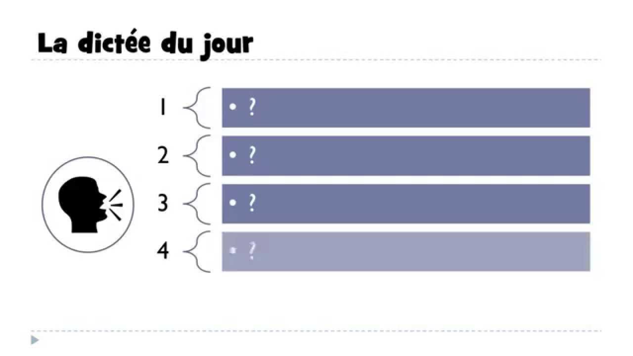 J'apprends le français # 1 dictée par jour #1 - YouTube