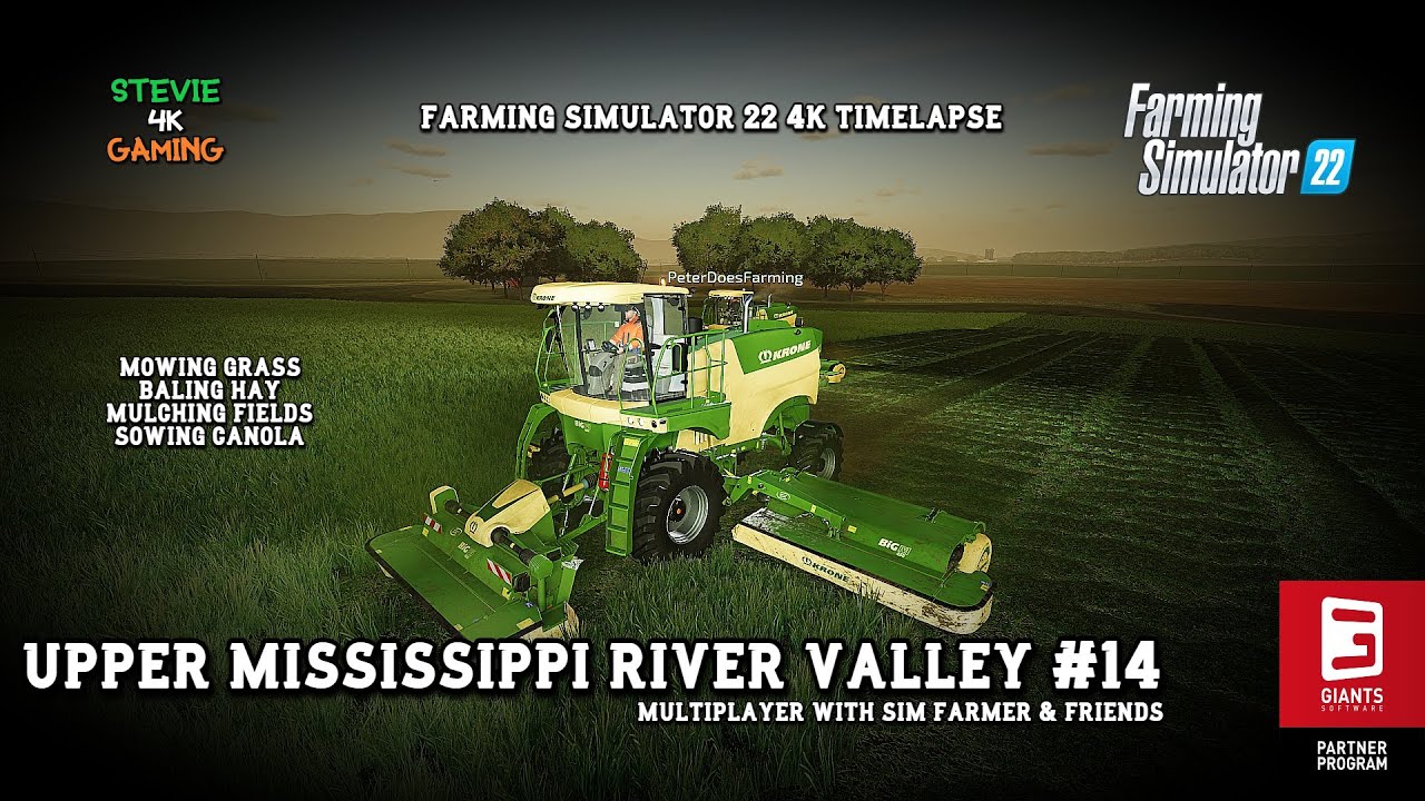 UMRV/Sim Farmer Multiplayer/#14/Baling Contracts/Mulching/Sowing Canola ...