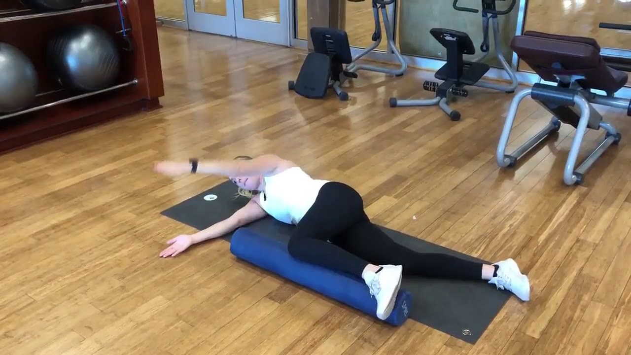 Dynamic Foam Roll Side Lying Pec Major Stretch - YouTube