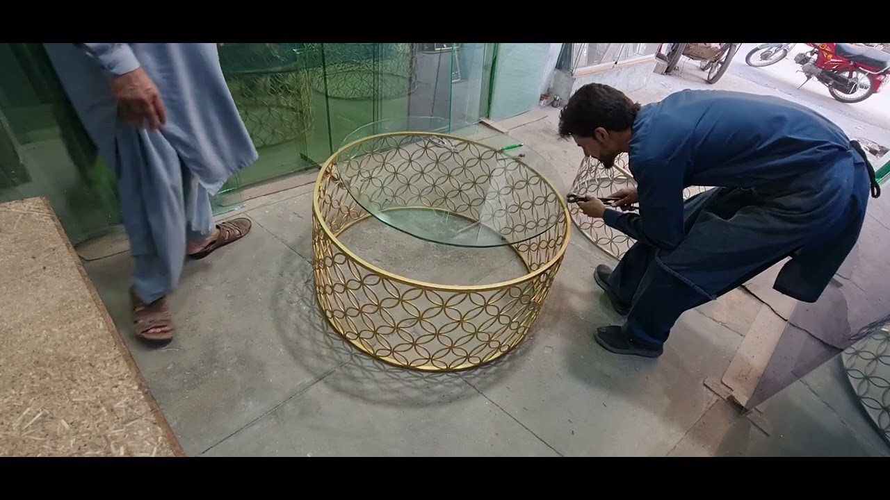 8mm glass round cutting for table... - YouTube