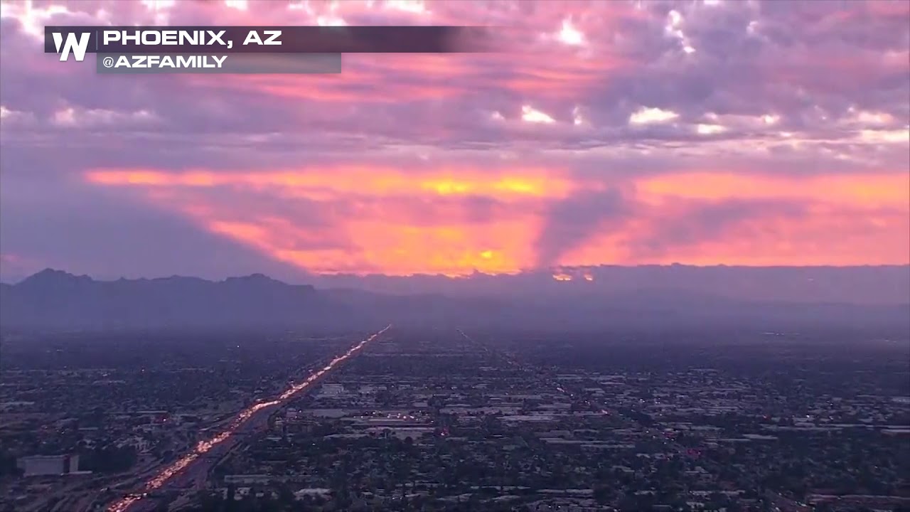 Wednesday's Sunrise over Phoenix - YouTube