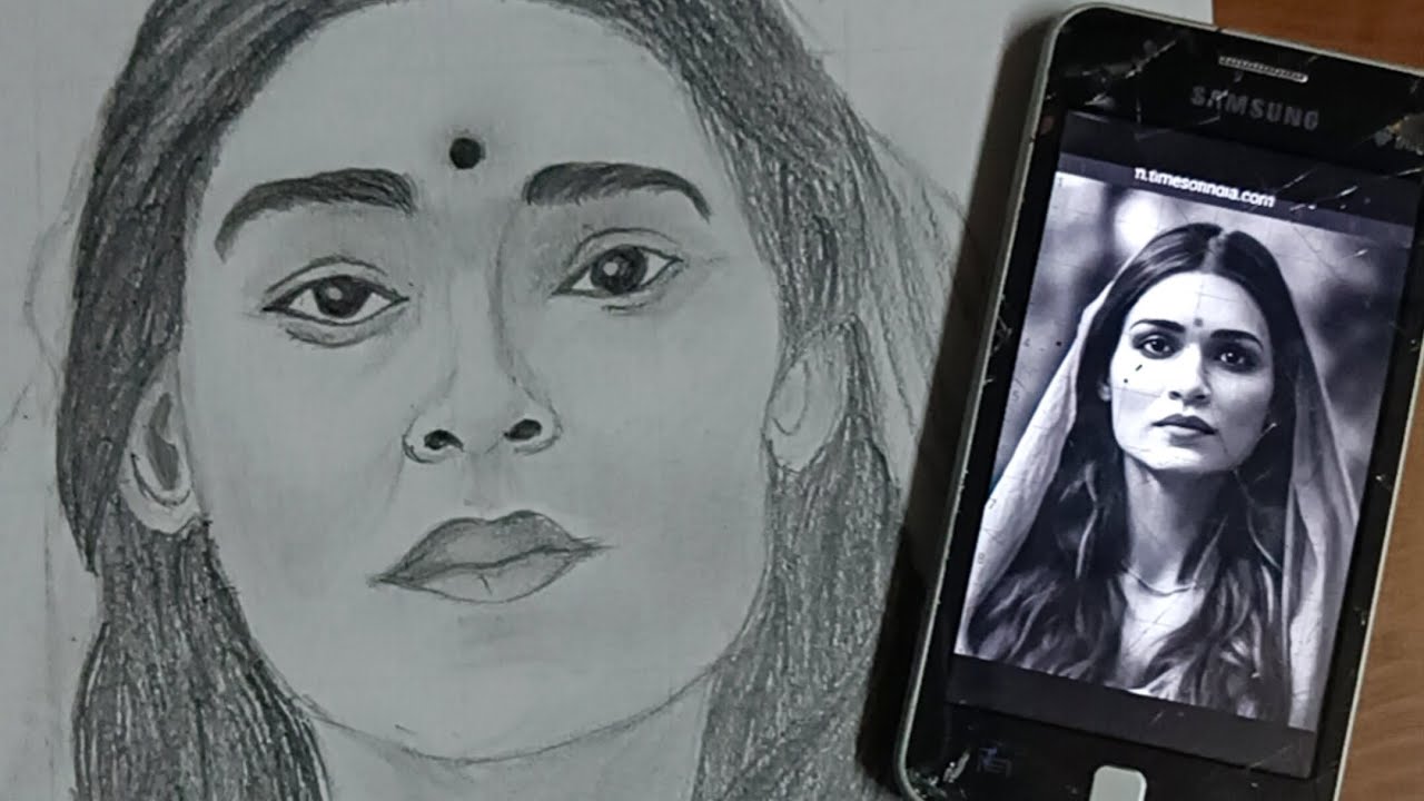 Adipurush Sita Outline drawing 🏻 PART-3 - YouTube