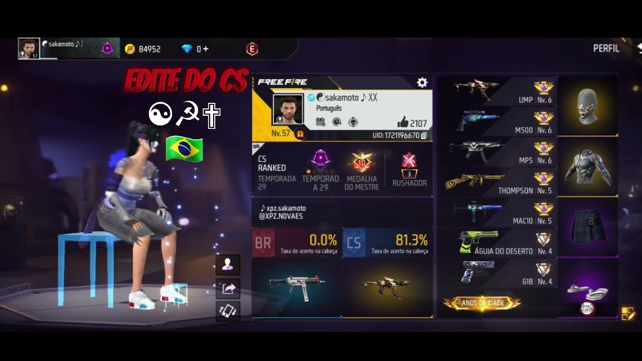 Edith do CS ☯☭ 🇧🇷 #ff - YouTube