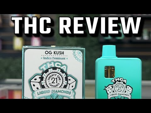 THC Review: twenty one cannabis OG KUSH liquid diamond 3 gram disposable - YouTube