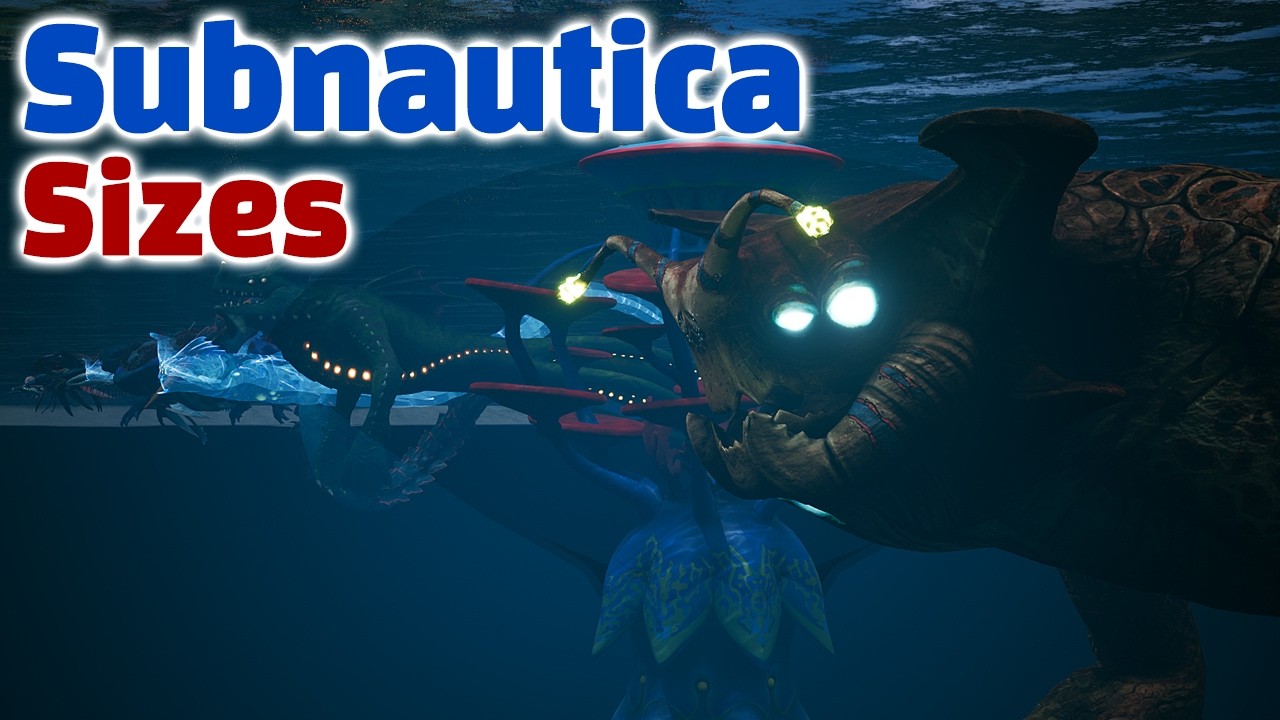 Subnautica Sea monsters Size Comparison : ALL LIFEFORMS (Origin & Below ...