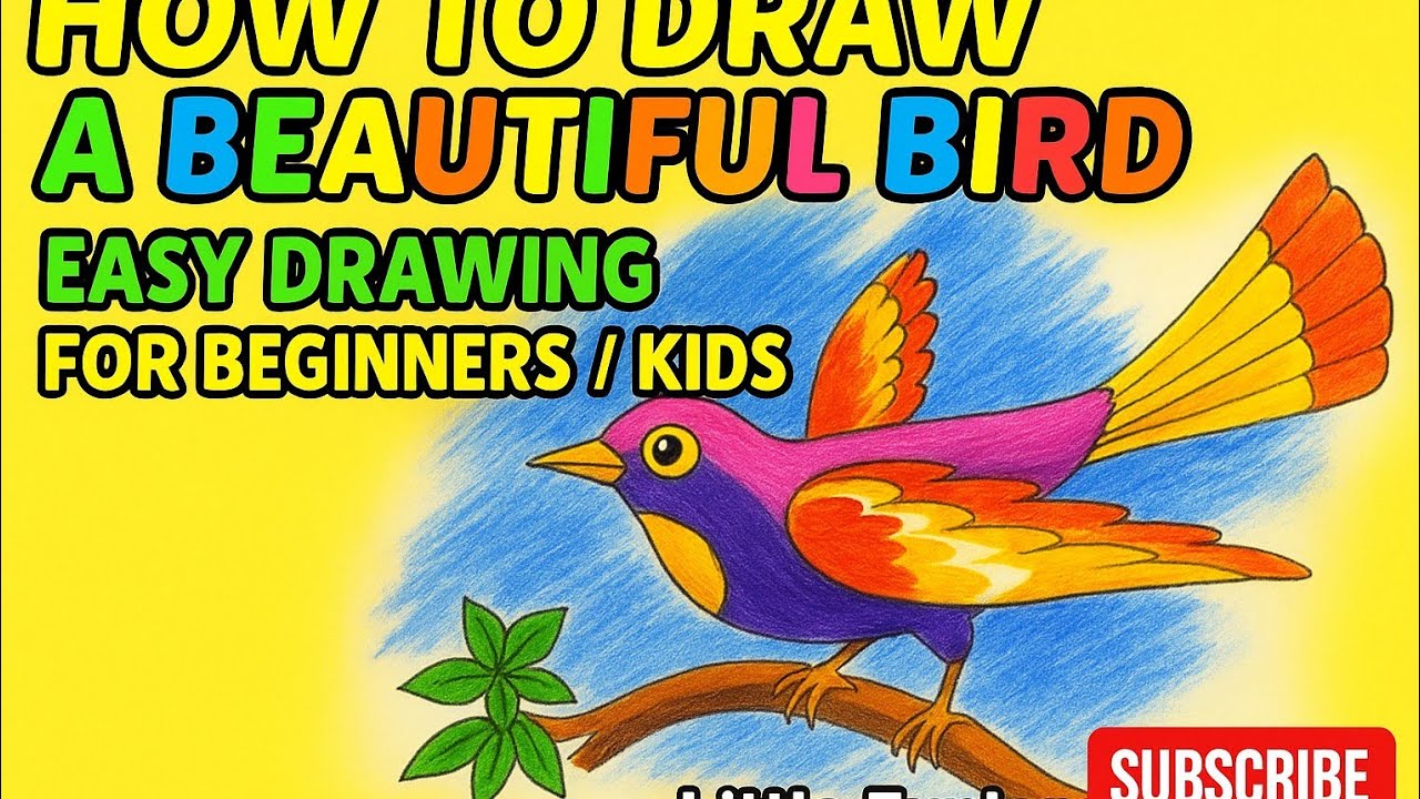 How To Make Easily Bird Drawing? आसानी से पक्षी कैसे बनाएं?ki kore ...