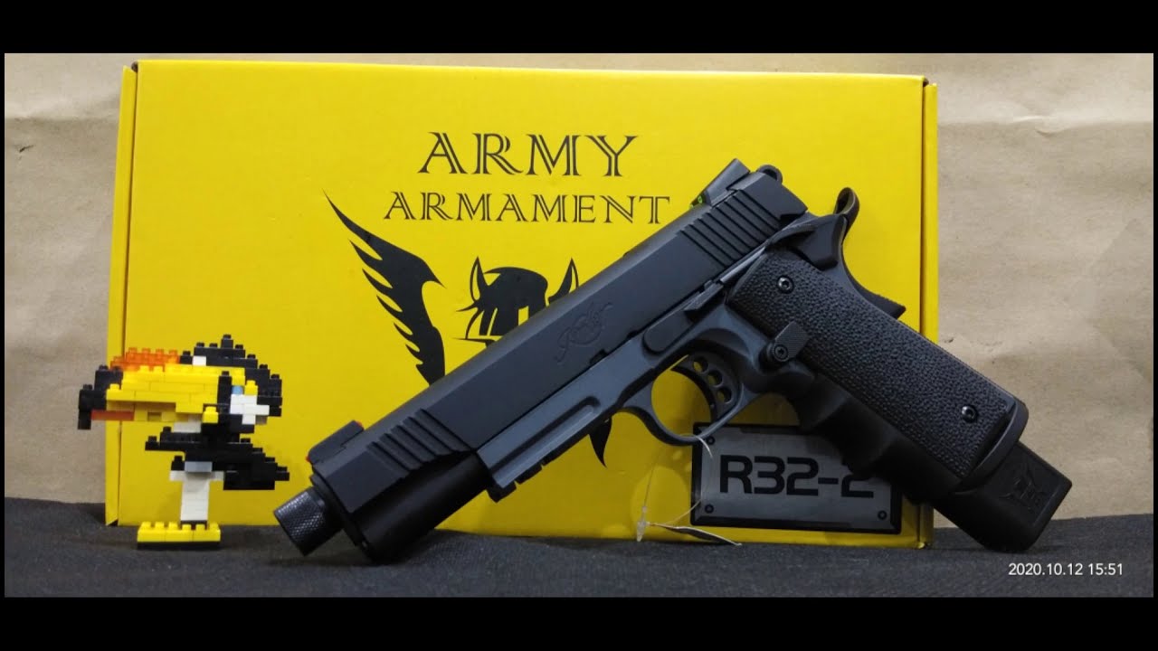 Army armament R 32-2Gas Blowkback Airsoft Pistols - YouTube