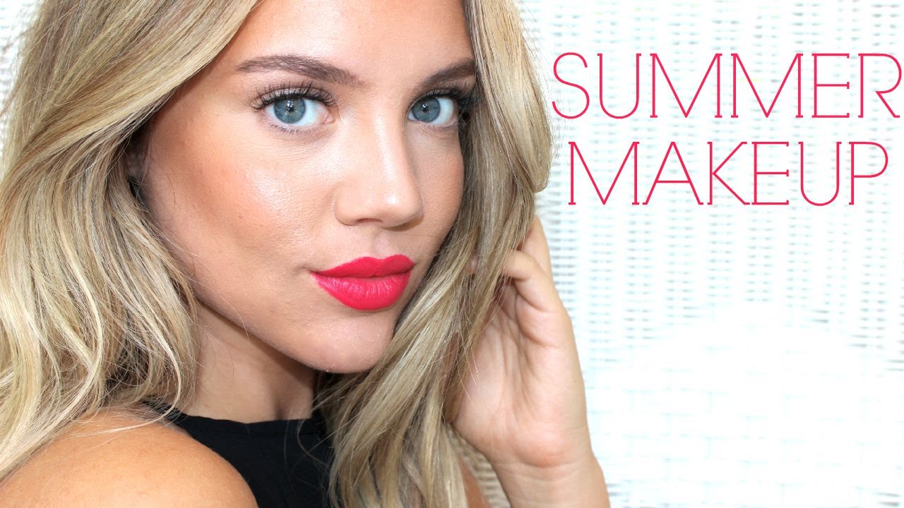 Summer Makeup || Bold lip & brow - YouTube