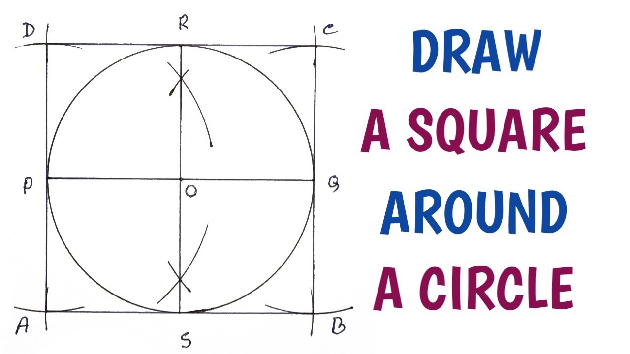 HOW TO DRAW A SQUARE AROUND A CIRCLE || In Hindi - YouTube