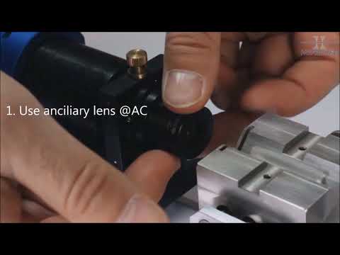 Doppel-zentriergeraet für Stablinsen - Double-sided Centration measurement for rod lenses