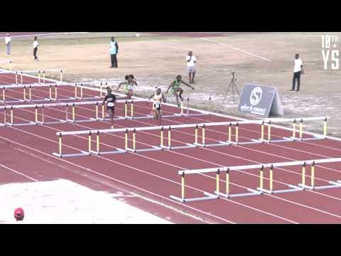U17 100Mh Girls CARIFTA Finals - Splice and Connect Bahamas BAAA Carifta Trials - YouTube